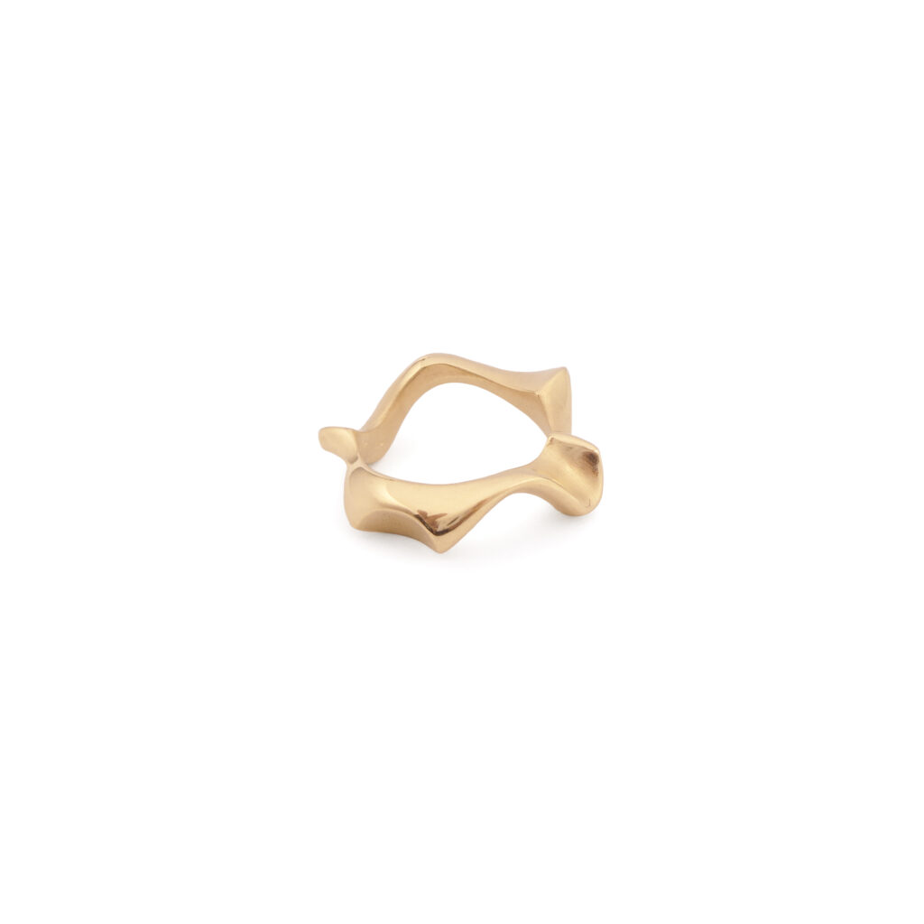 WAVES: THICK GOLD RING - (UN)POLISHED